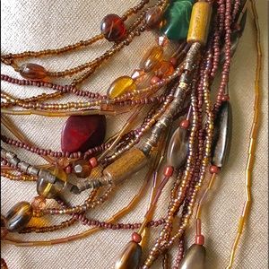 Jewelry | Runway Messy Looking Multi Strand Beaded Necklace | Poshmark